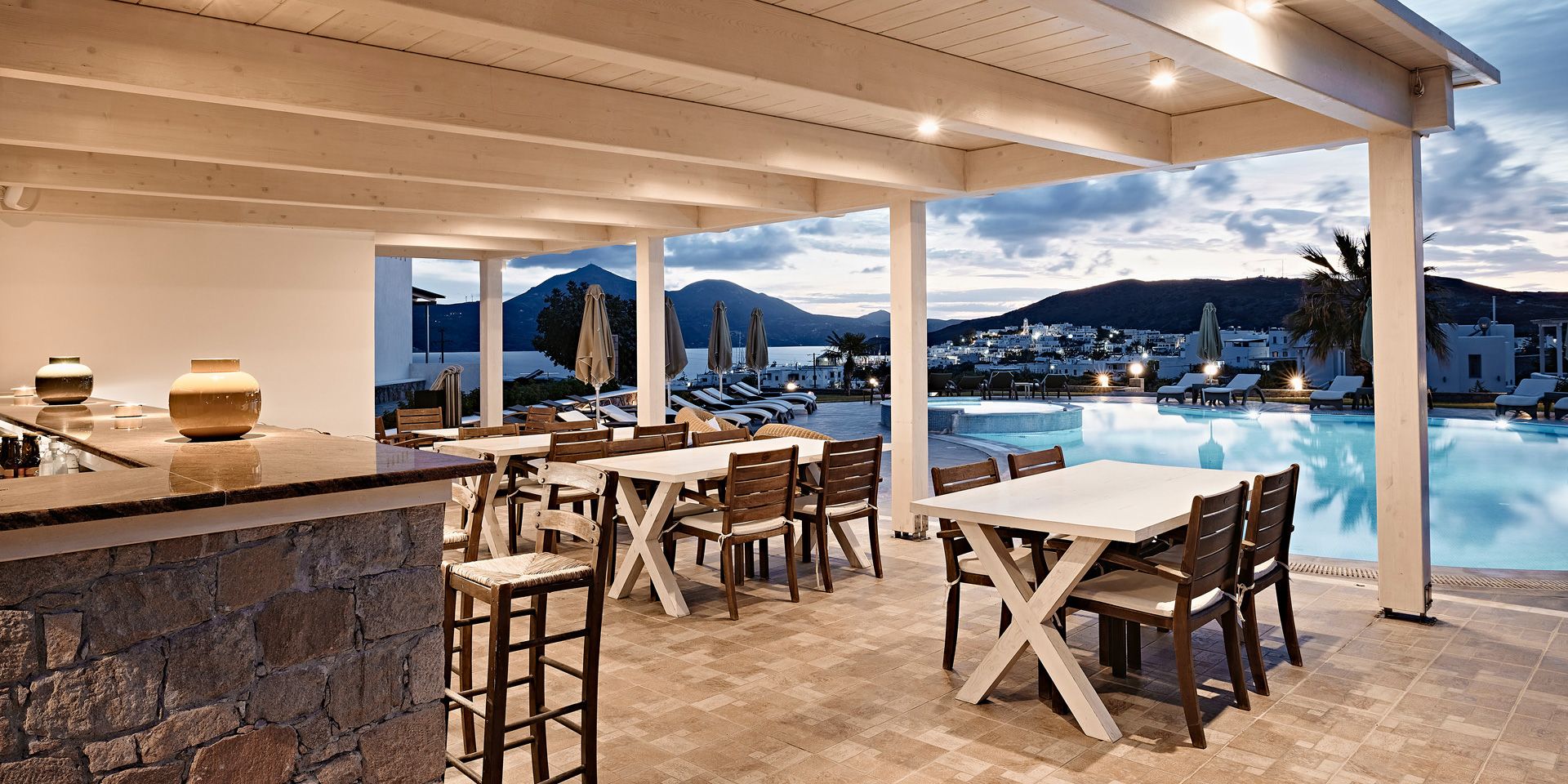 Pool Area & Bar | Santa Maria Village Resort & Spa